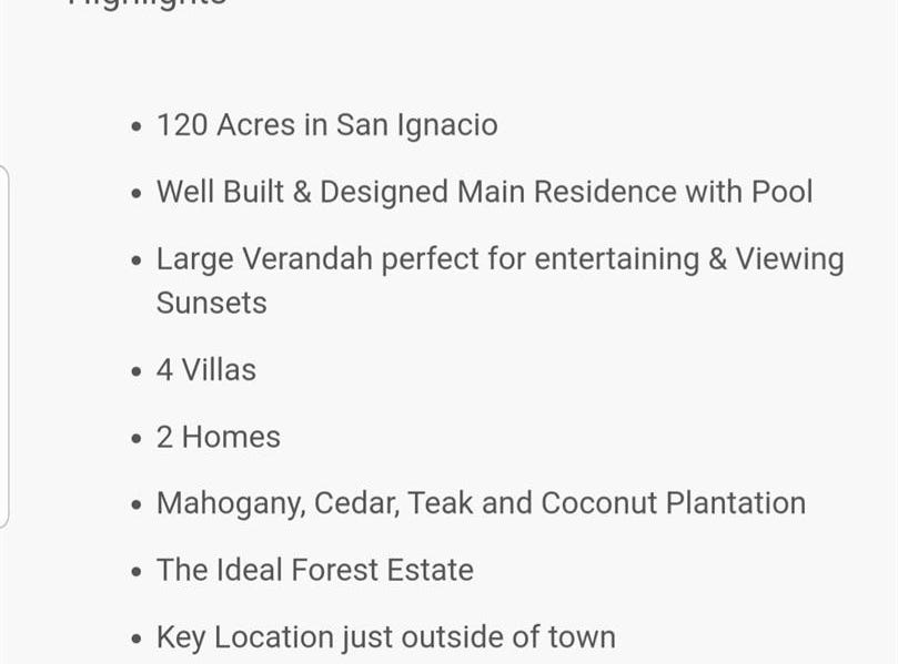 120 Acres w/ 4 Villas & 2 Homes, San Ignacio, Belize City 99999 ...